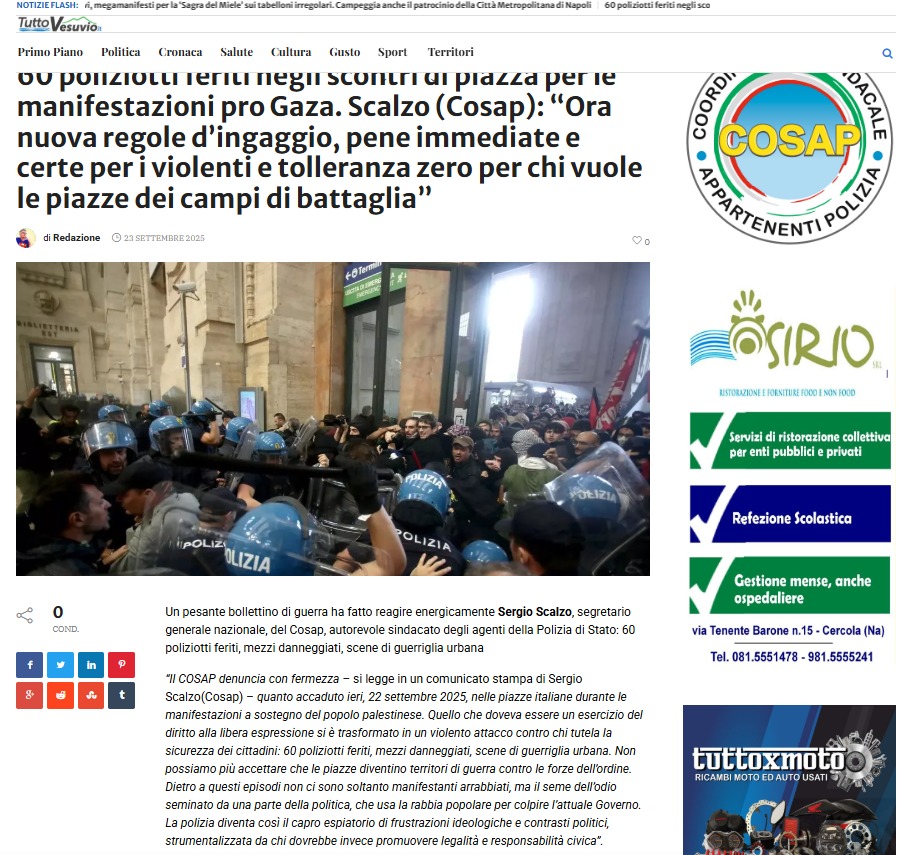 Rassegna Stampa - Cosap Polizia